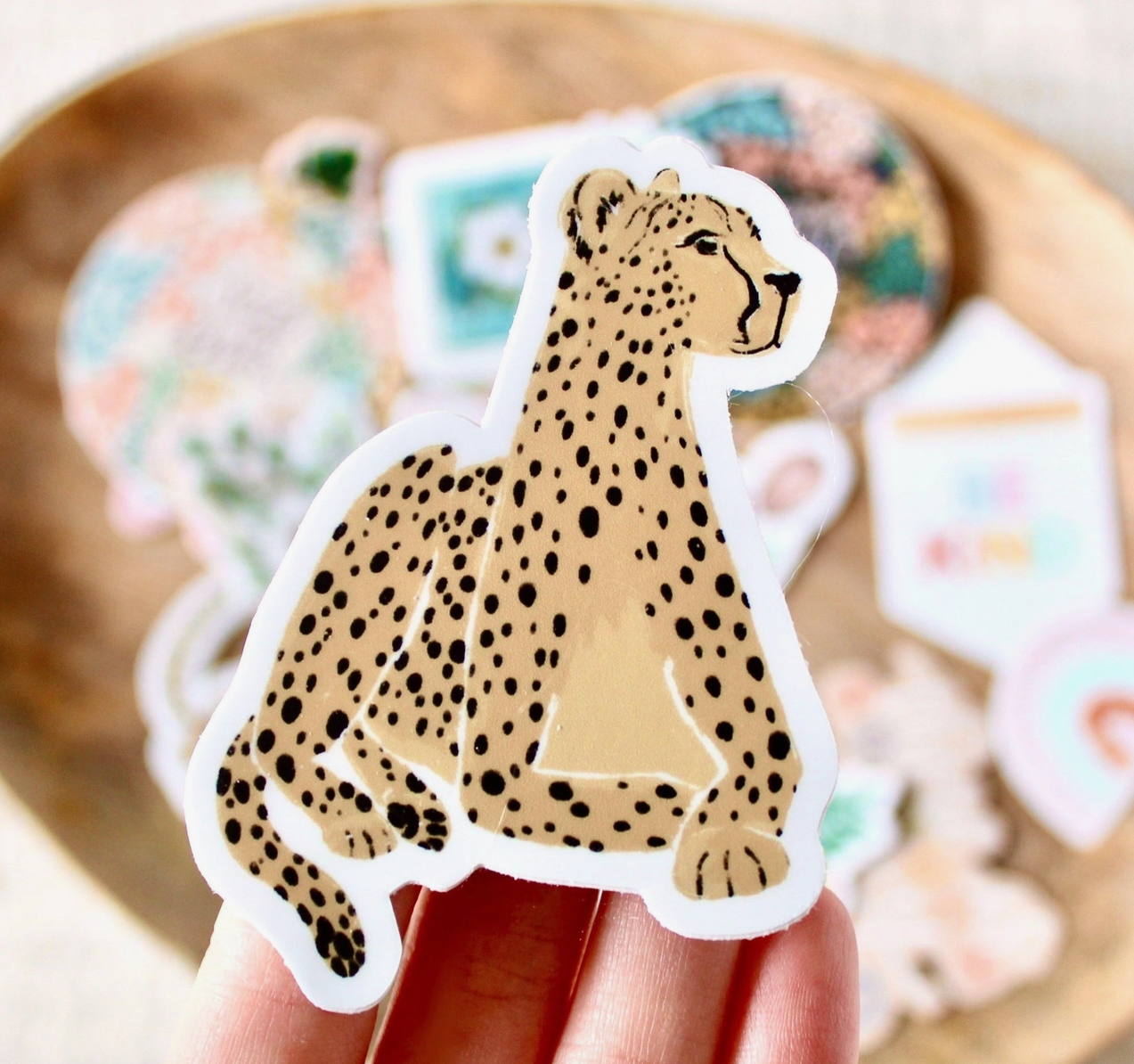 Laying Cheetah Sticker | FERN IN THE WILD