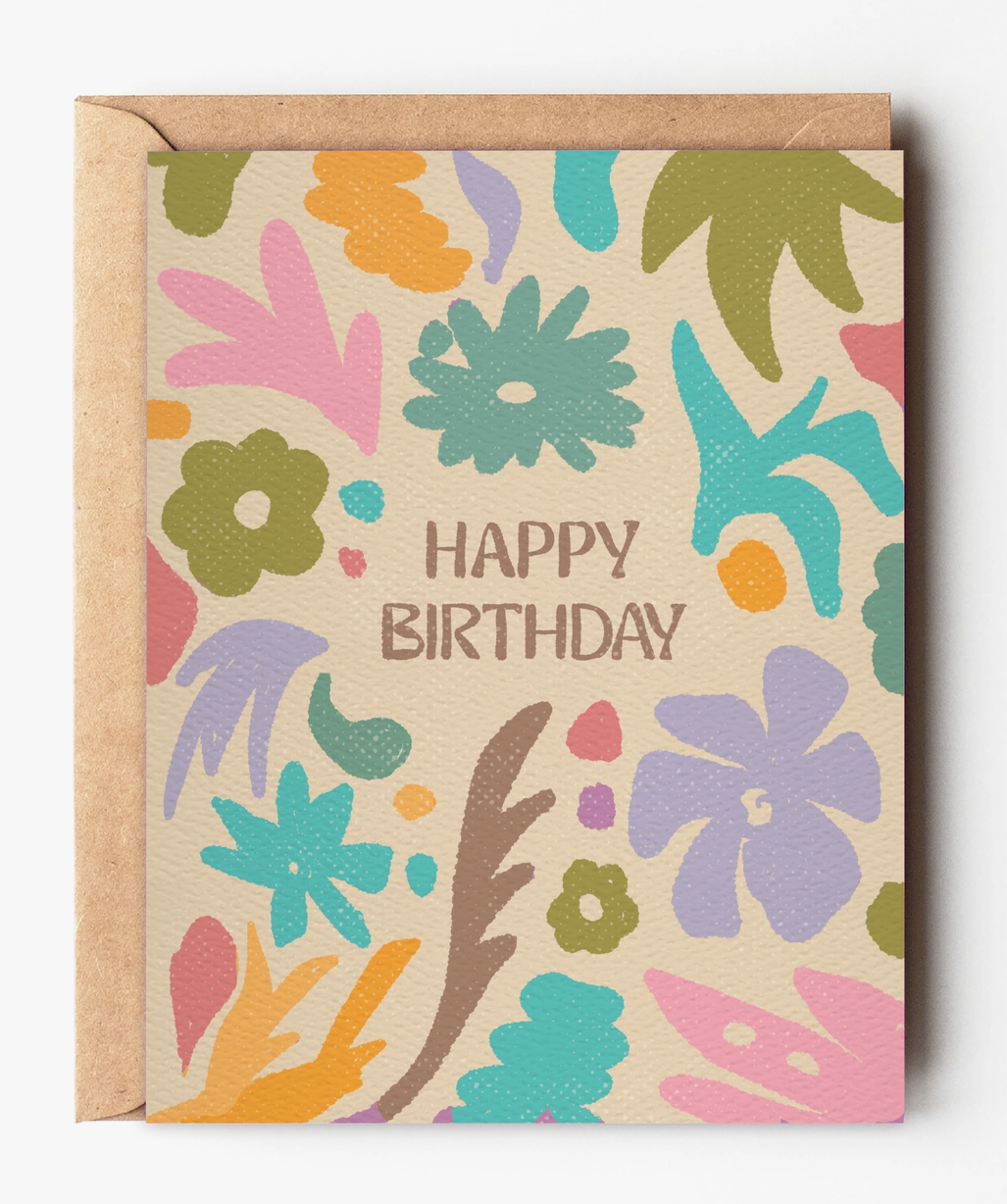 Bright Boho Birthday Card - Happy Birthday Card | FERN IN THE WILD